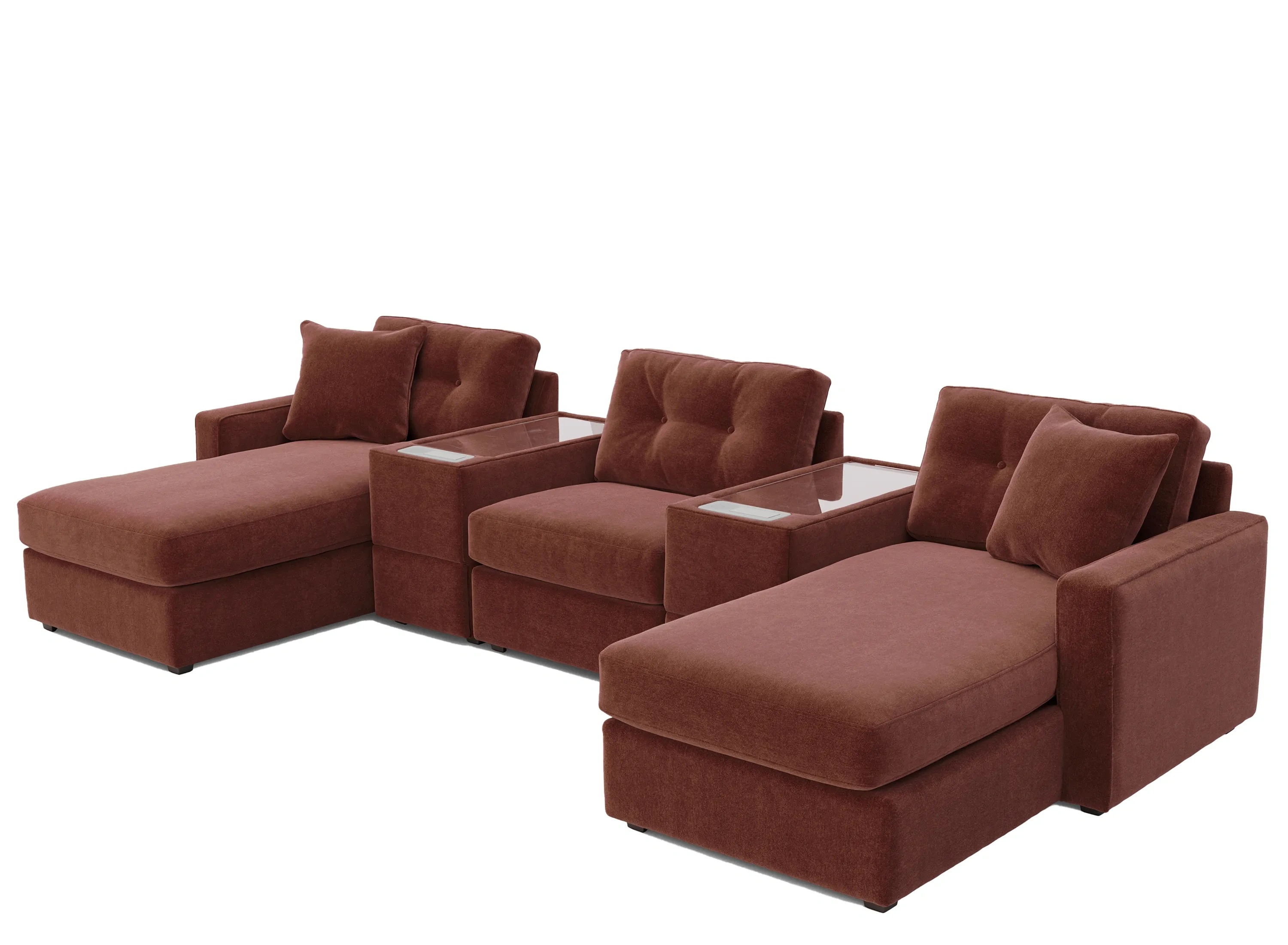 ModularOne 5-pc. Sectional w/Two Power Consoles | Raymour & Flanigan