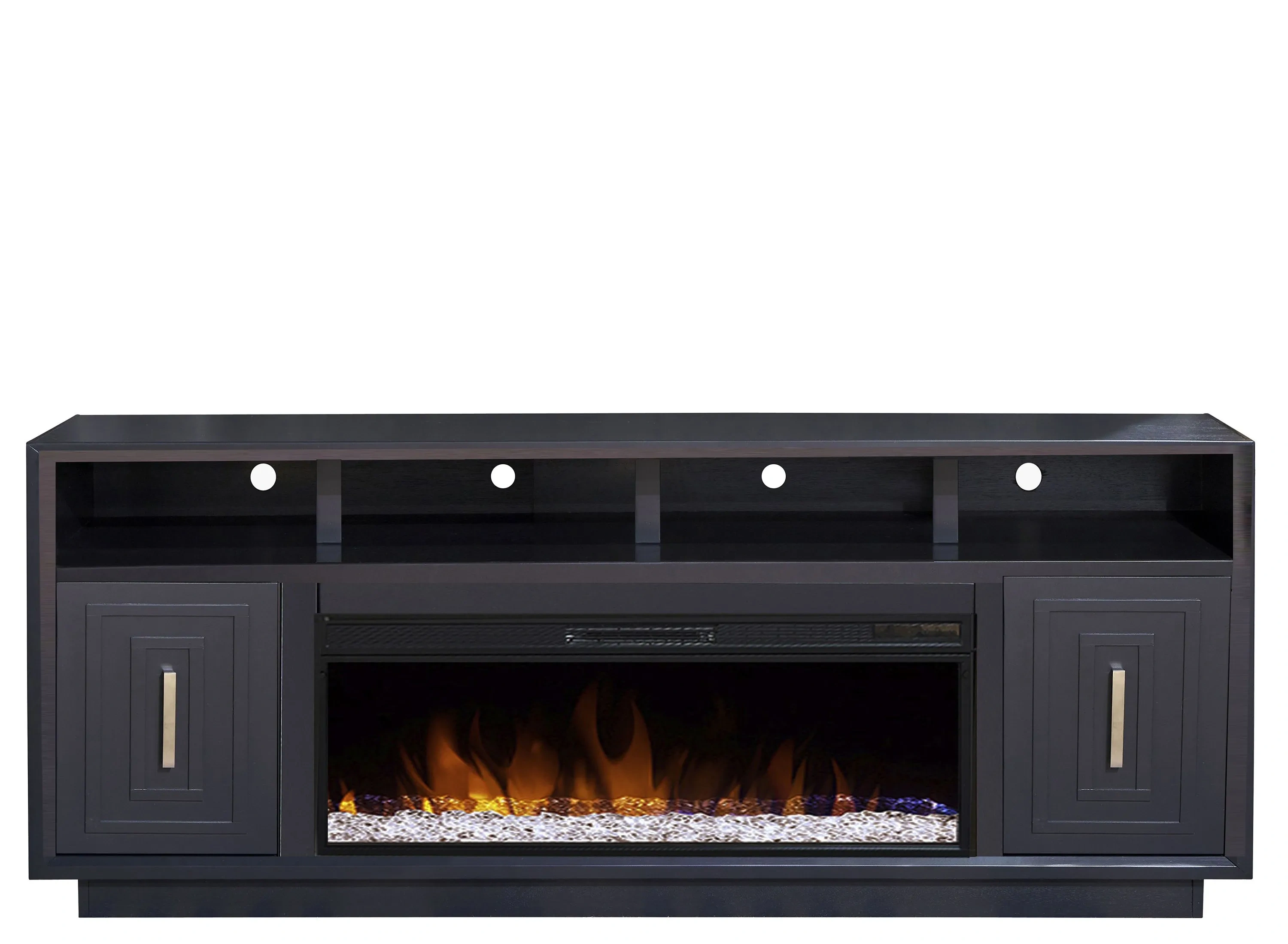 Raymour and flanigan corner fireplace tv stand store