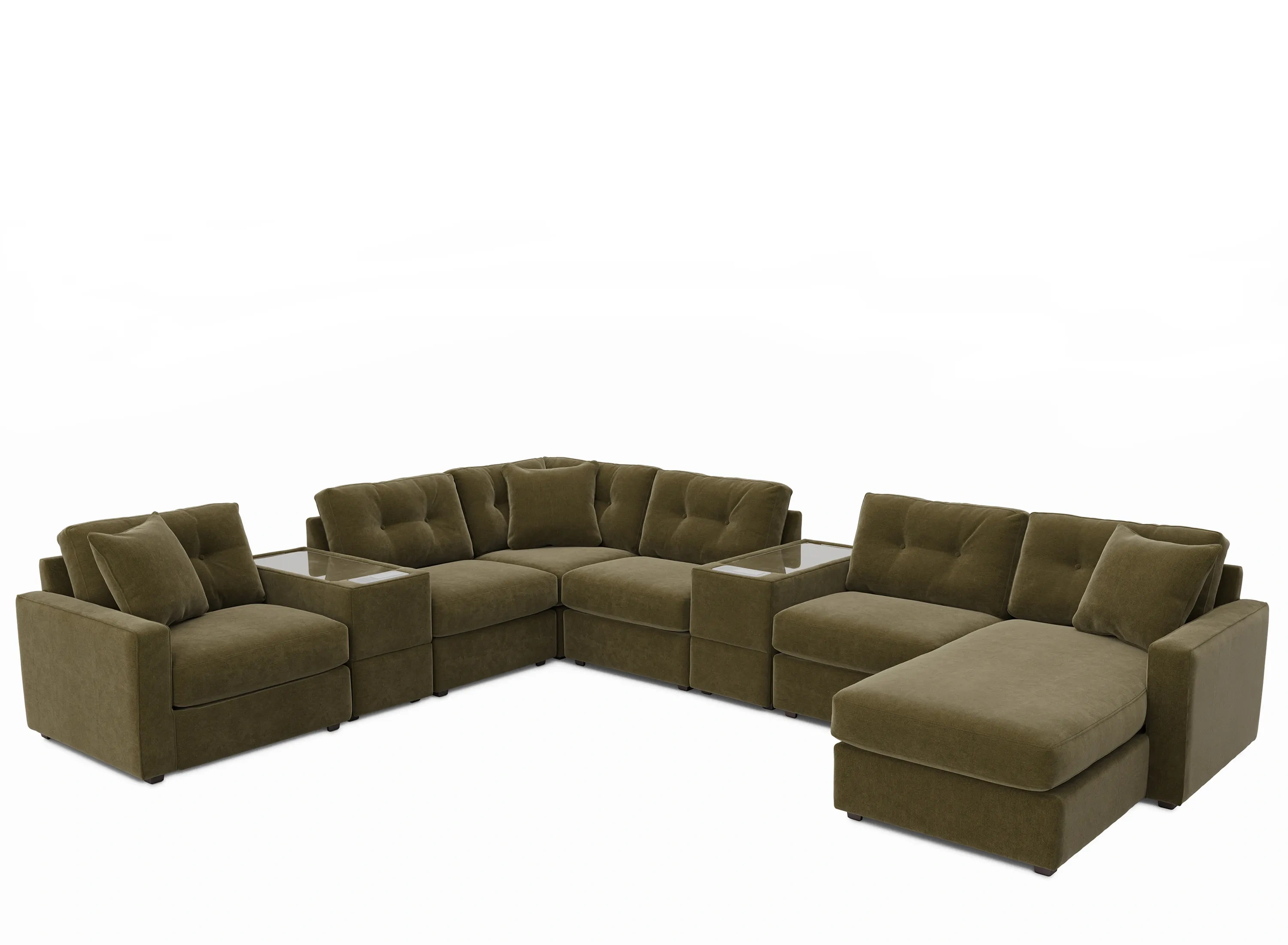 ModularOne 8-pc. Sectional w/Two Power Consoles | Raymour & Flanigan