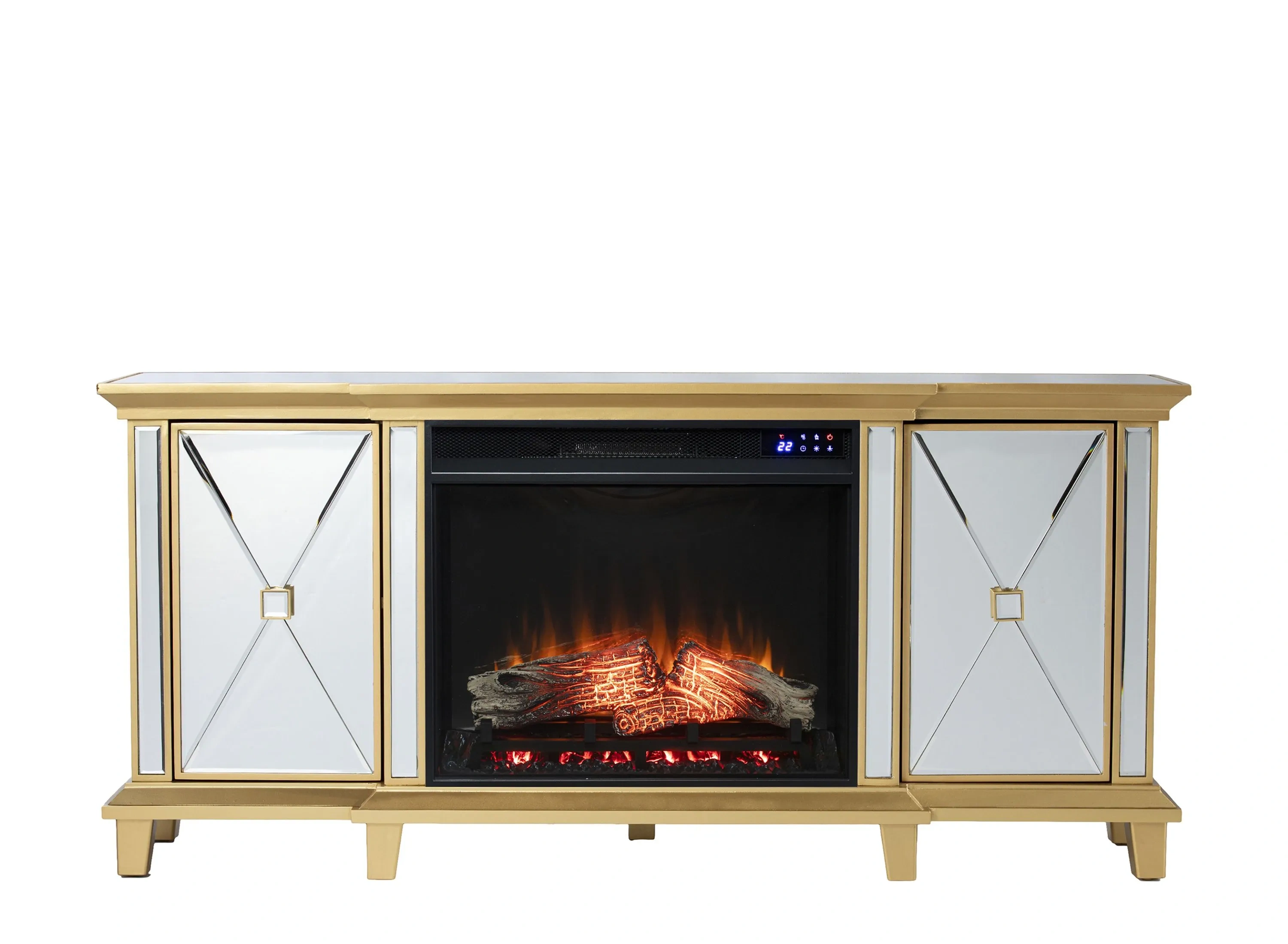 Patrick Touch Screen Fireplace Console | Raymour & Flanigan