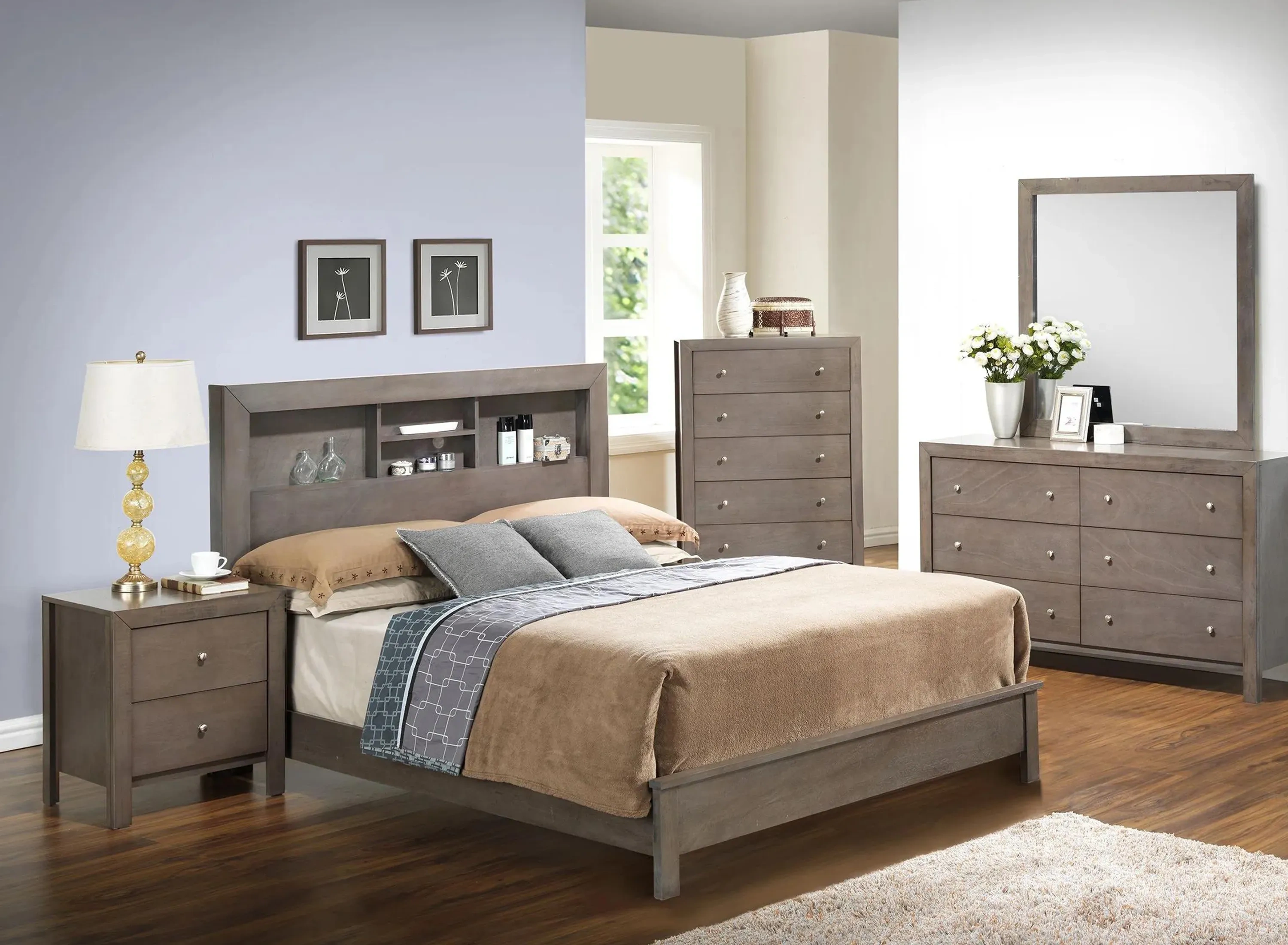 Burlington 4-pc. Bookcase Bedroom Set | Raymour & Flanigan