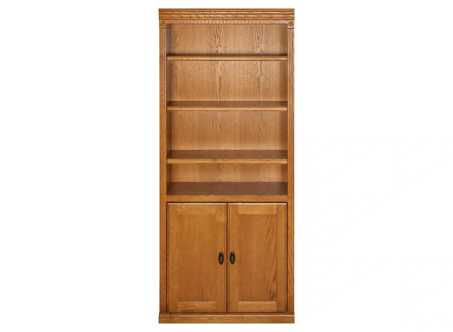 Huntington Oxford Wood Bookcase With Doors | Raymour & Flanigan