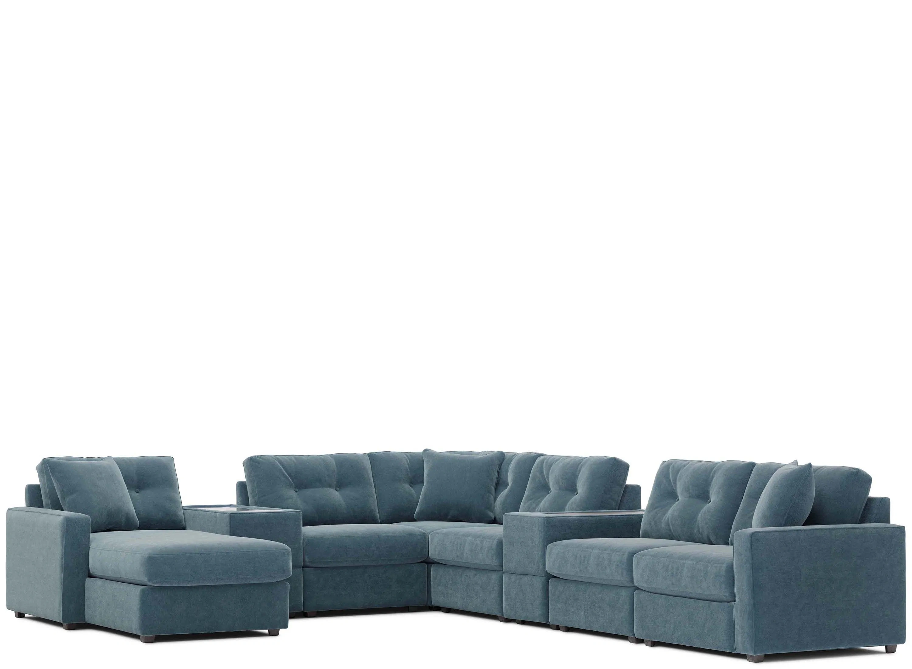 ModularOne 8-pc. Sectional w/One Power Console | Raymour & Flanigan