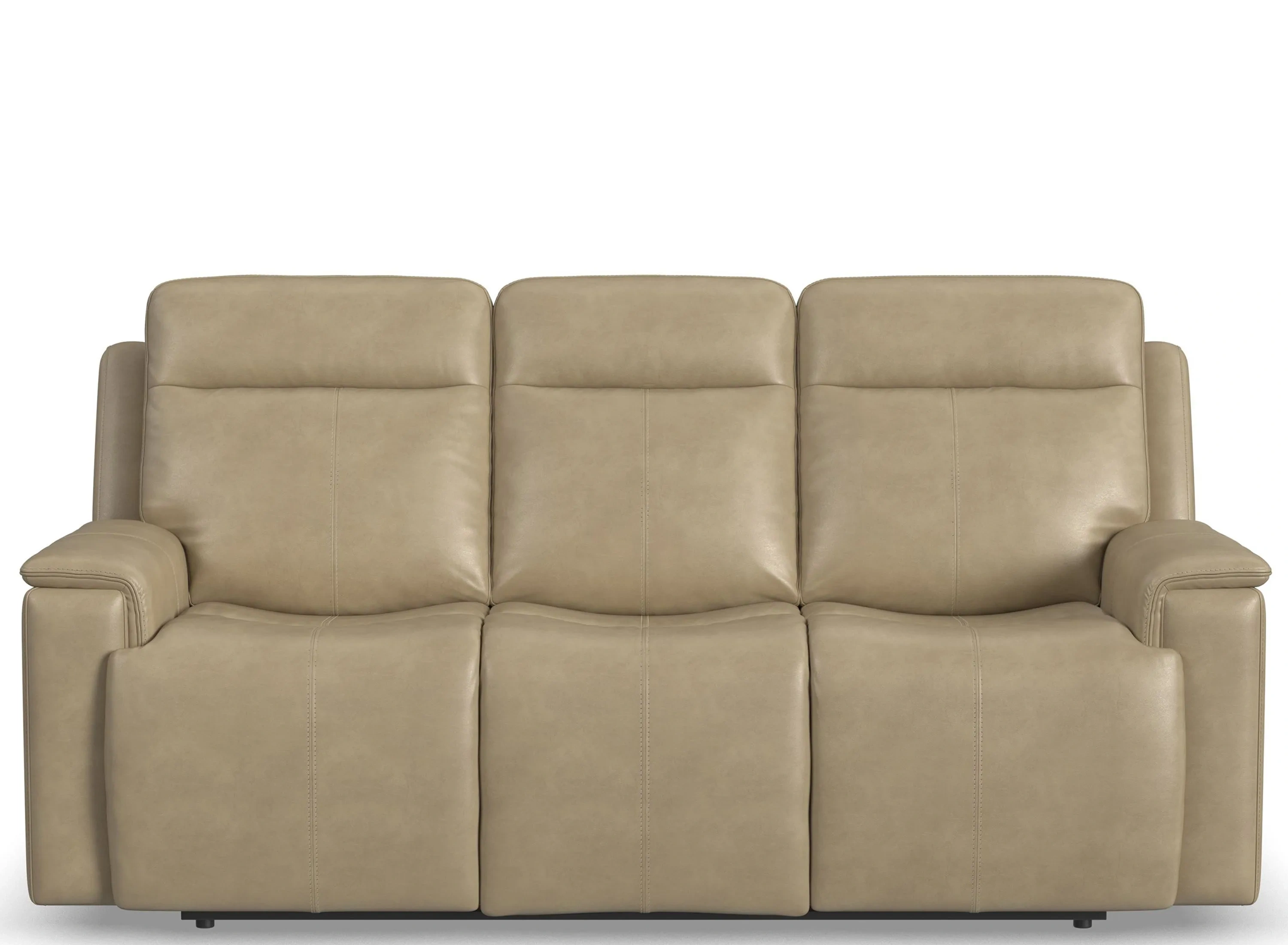 Odell Leather Power Reclining Sofa with Power Headrest and Lumbar ...