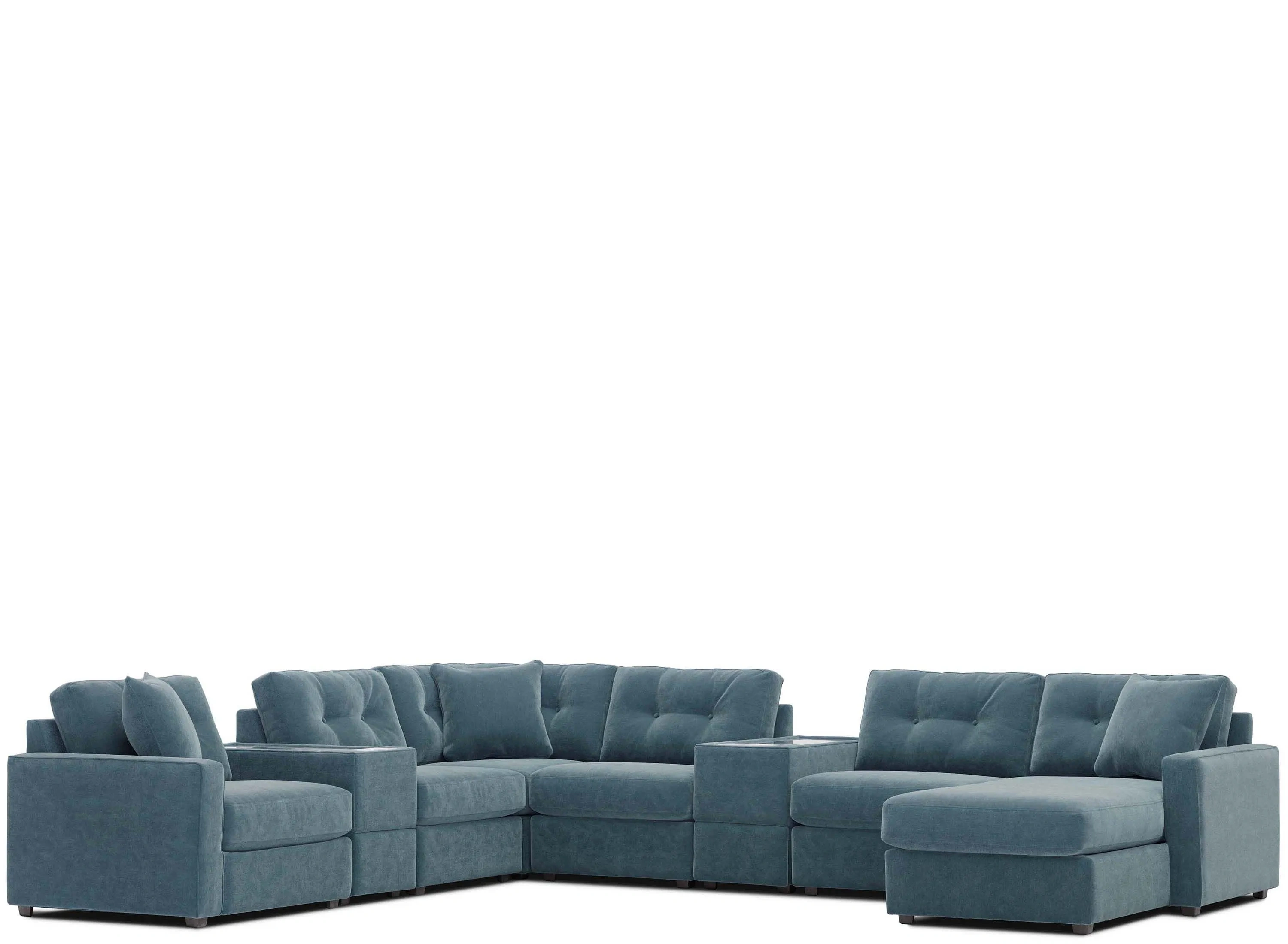 ModularOne 8-pc. Sectional w/One Power Console | Raymour & Flanigan