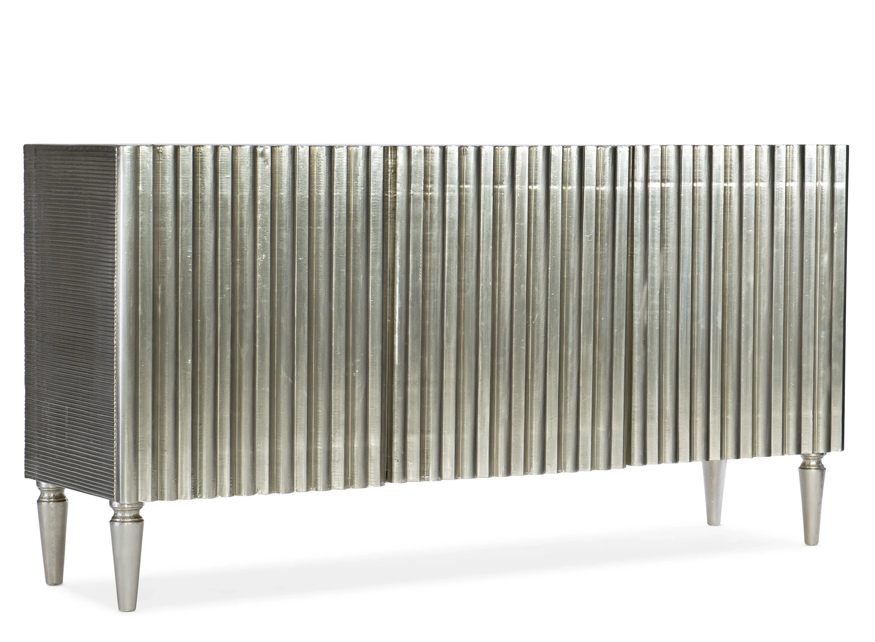 German Silver Entertainment Console | Raymour & Flanigan