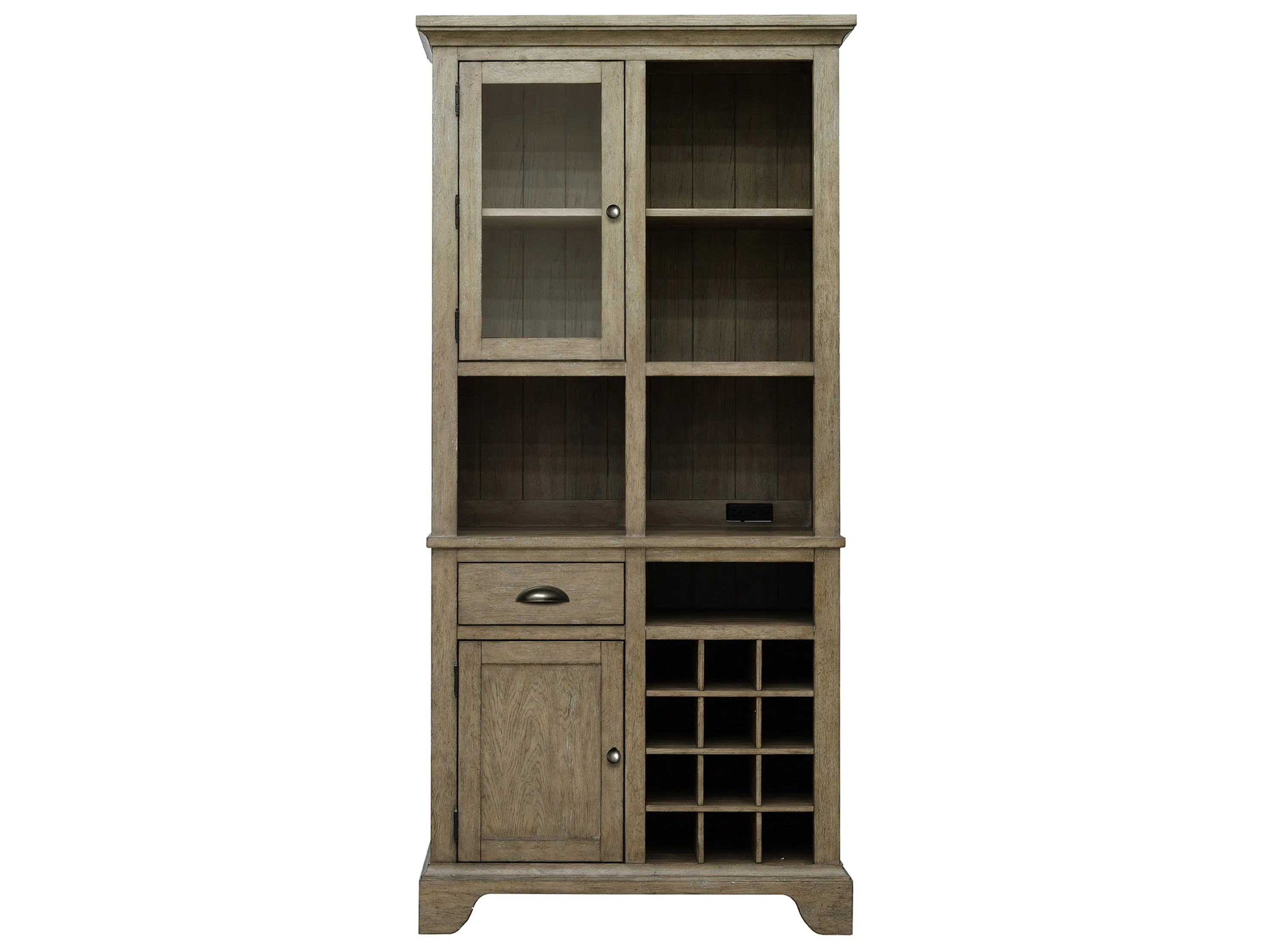 Layton Curio w/Wine Storage | Raymour & Flanigan