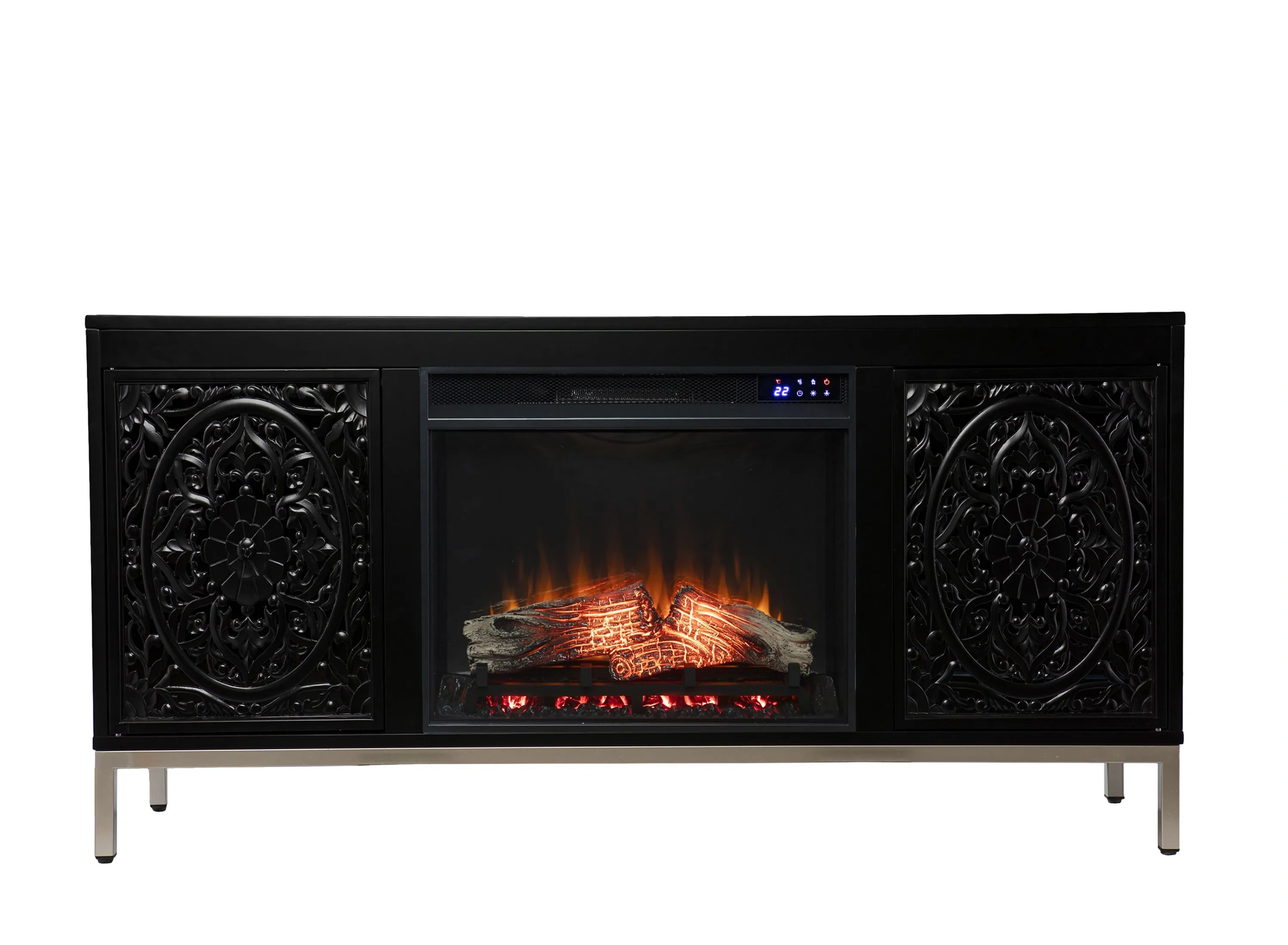 Presley Touch Screen Fireplace Console | Raymour & Flanigan