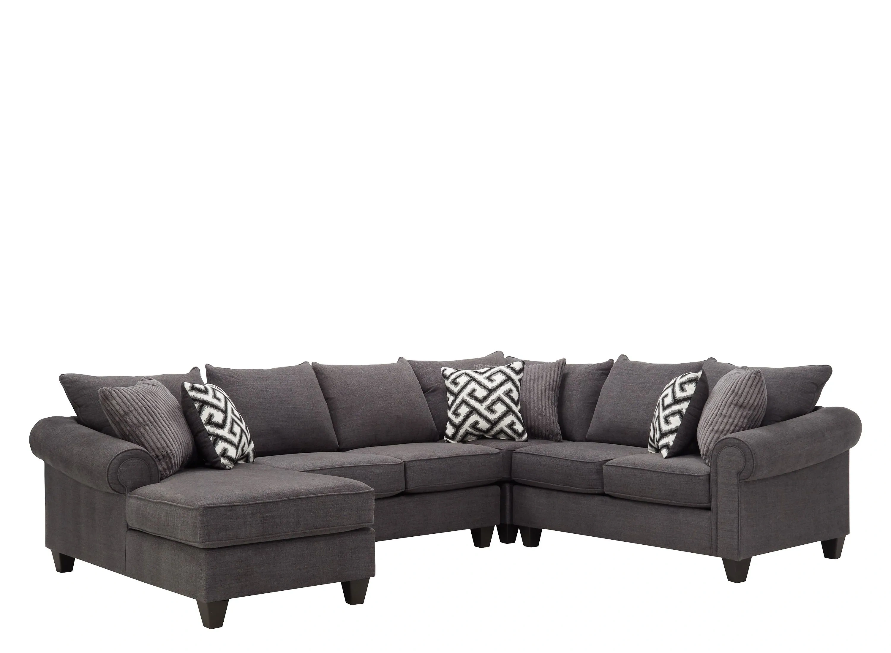 Piper 4 pc. Chenille Sectional Sofa Raymour Flanigan