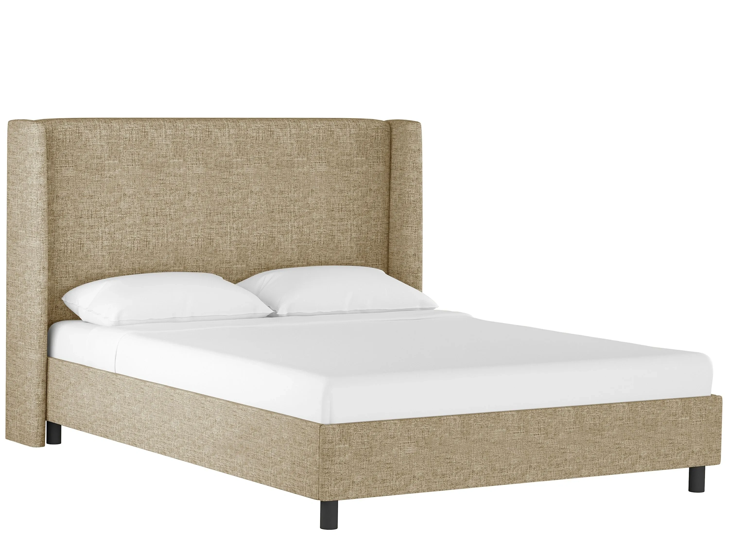 Ellison Upholstered Wingback Platform Bed | Raymour & Flanigan