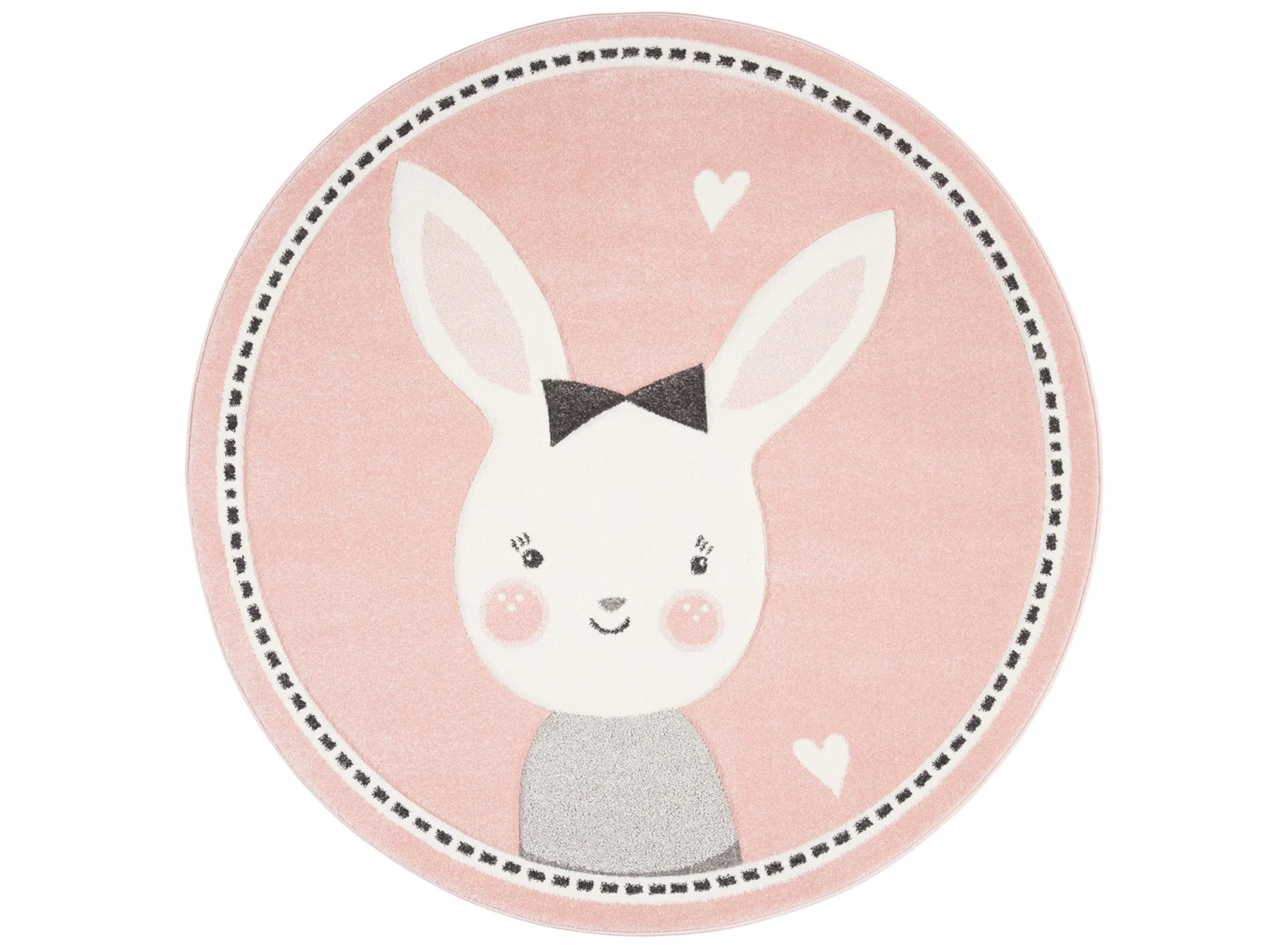 Carousel Bunny Kids Area Rug Round | Raymour & Flanigan | Raymour ...