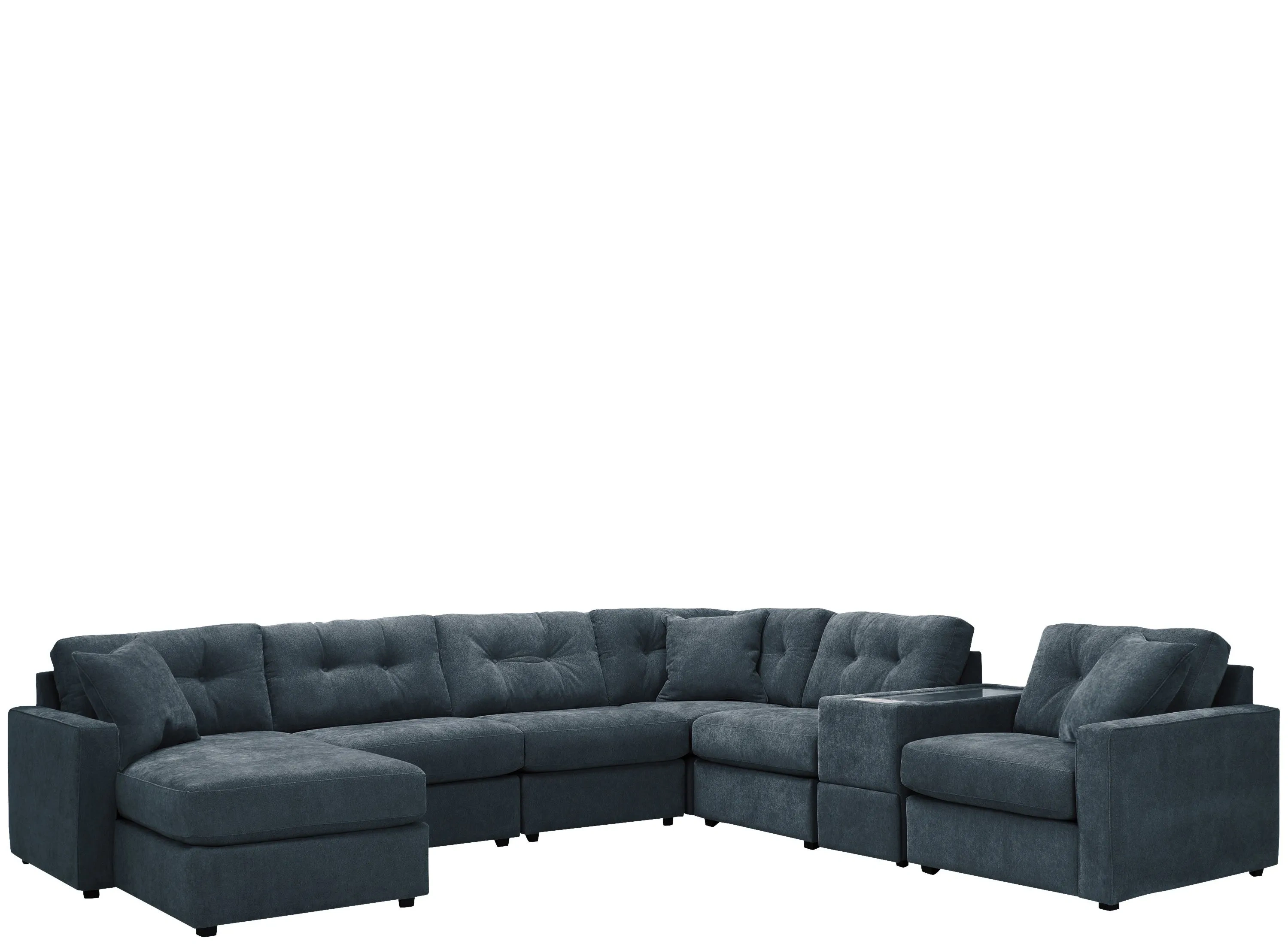 ModularOne 7-pc. Sectional w/One Power Console | Raymour & Flanigan