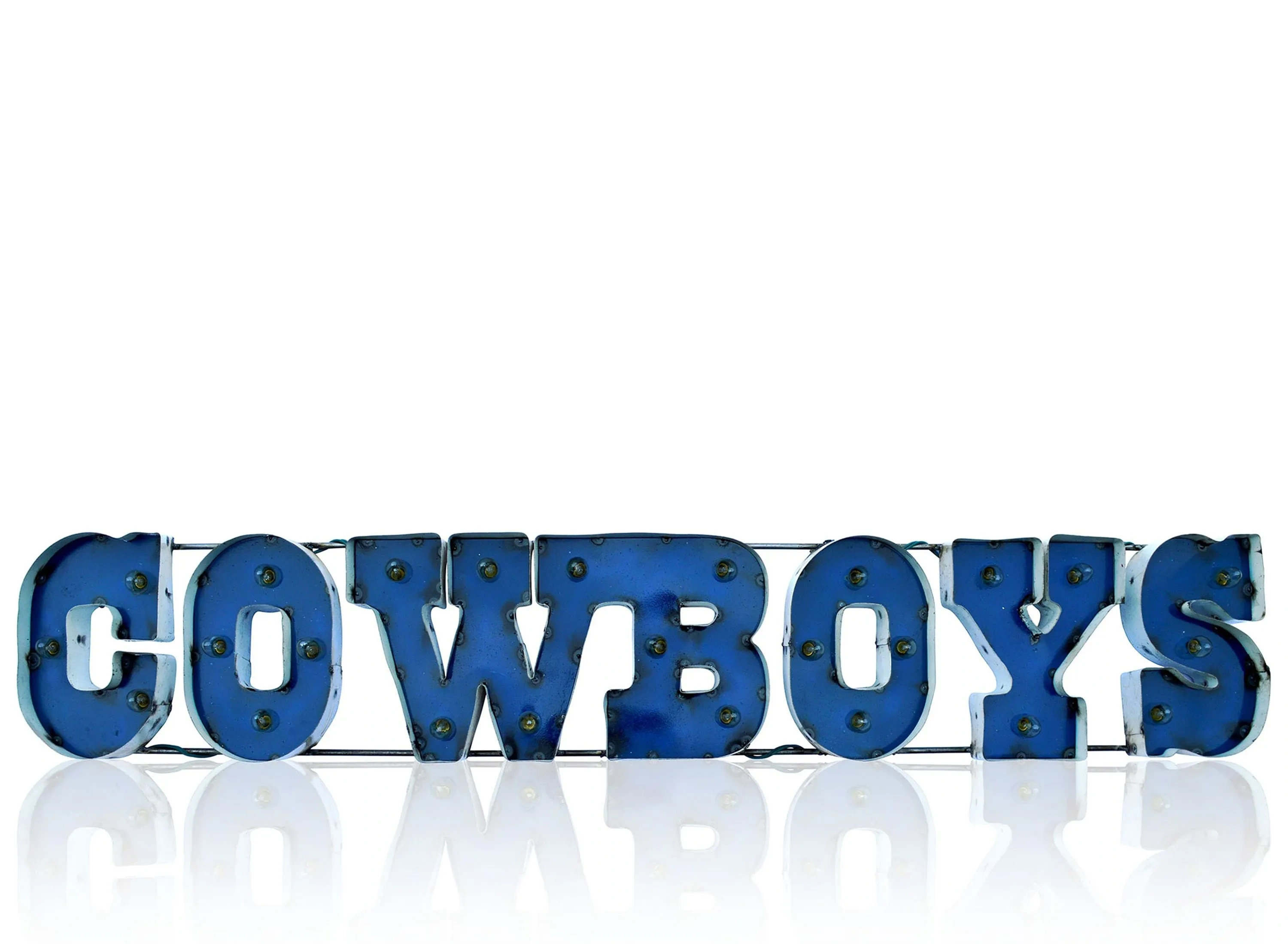 Dallas Cowboys NFL Lighted Recycled Metal Sign | Raymour & Flanigan
