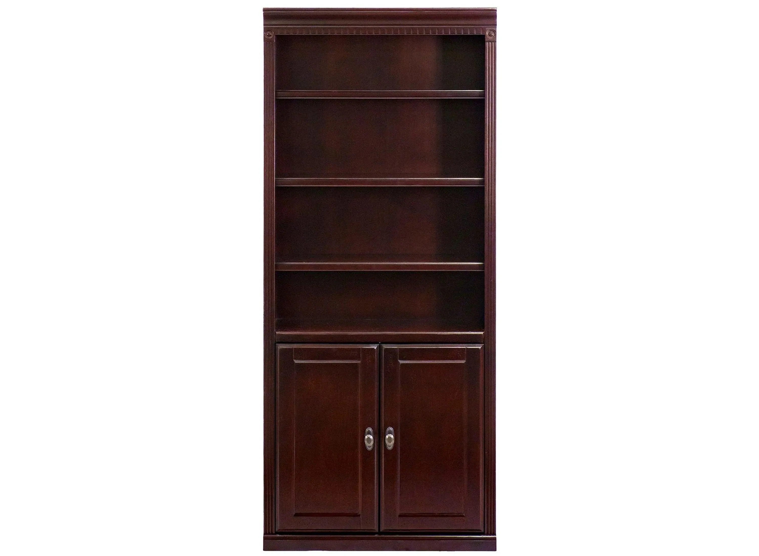 Huntington Oxford Wood Bookcase With Doors | Raymour & Flanigan