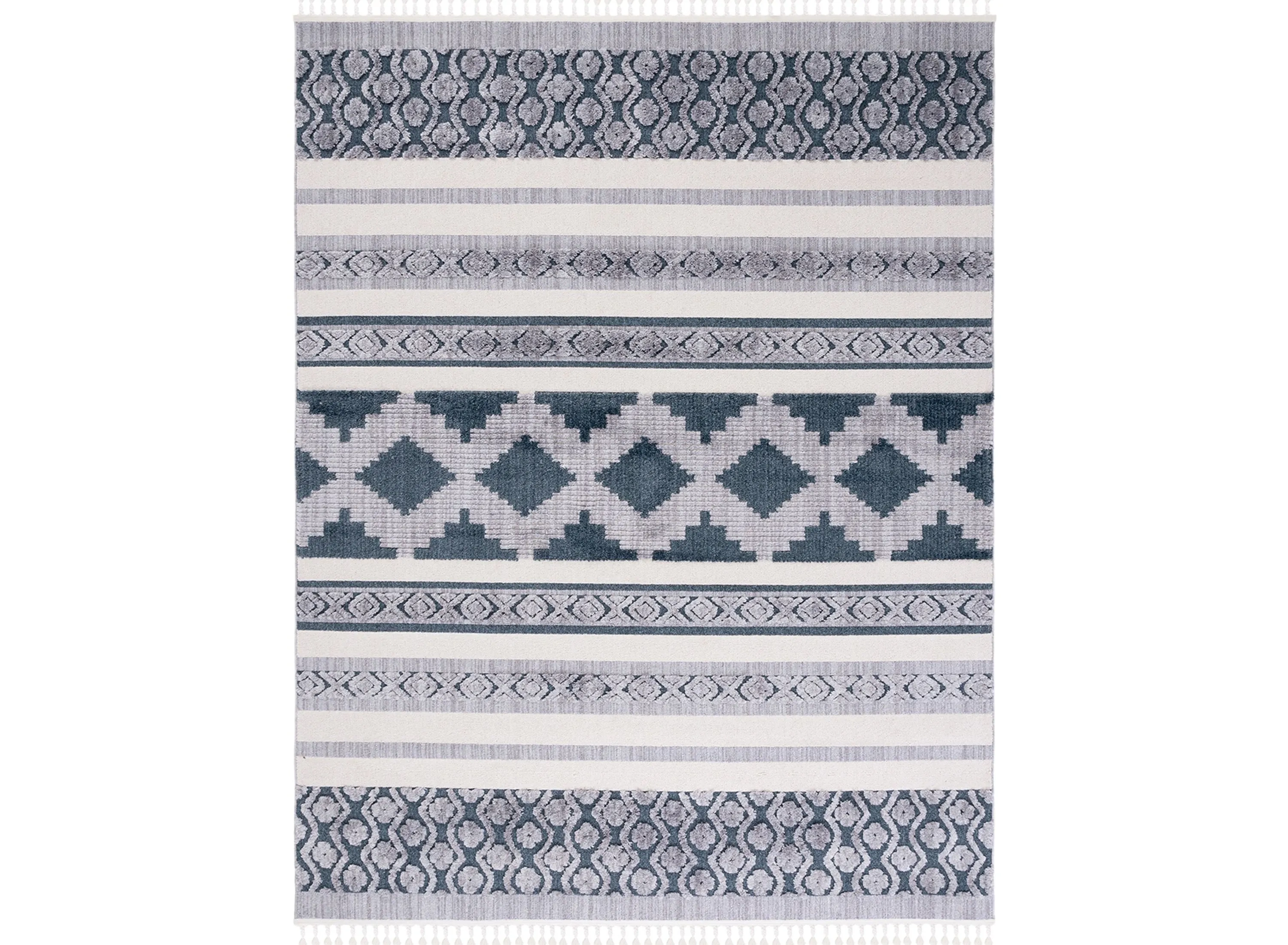 Marrakesh Blue Patterned Area Rug | Raymour & Flanigan